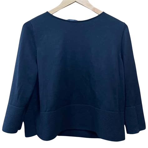 Cos Black Wool Top Size M S