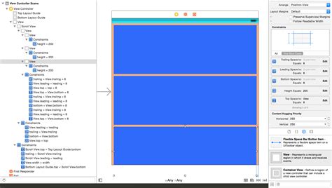 how to configure a uiscrollview with auto layout in interface builder