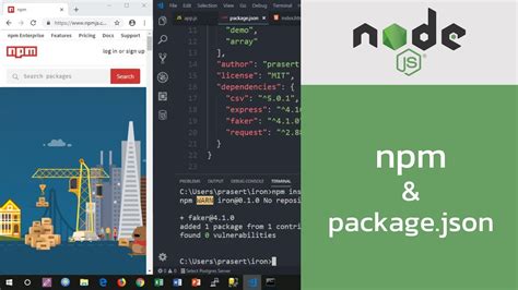 การใช้ npm node package manager และ package json youtube