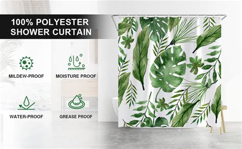 Minicoco Shower Curtain Mould Proof Mildew Resistant Bathroom Shower