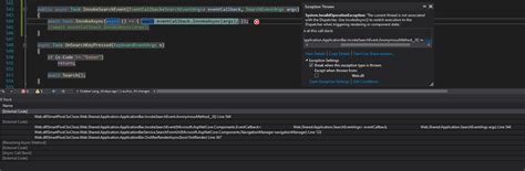asp net core blazor exception the current thread is not associated