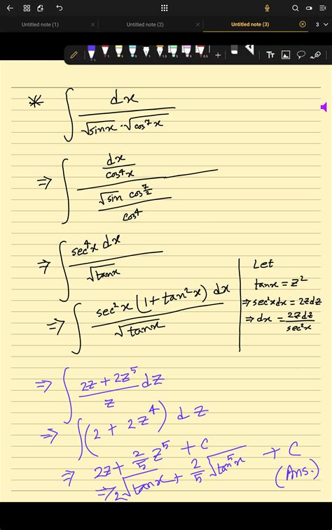 Trigonometry Question About An Integration Problem To Solve In