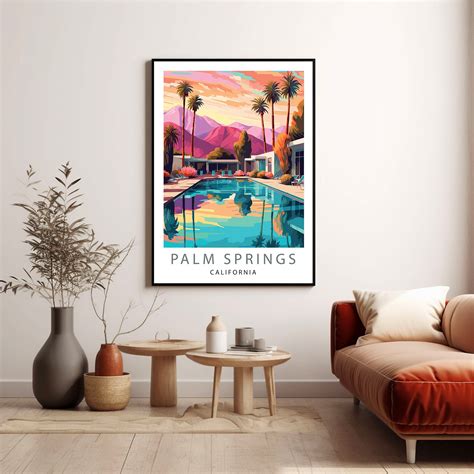 Palm Springs Print Palm Springs Poster Palm Springs Wall Art Palm