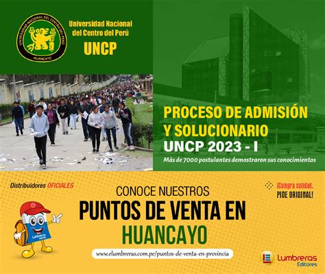 Proceso De AdmisiÓn Y Solucionario Uncp 2023 I Lumbreras Editores