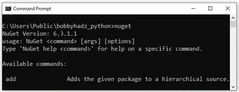 nuget is not recognized as an internal or external command bobbyhadz