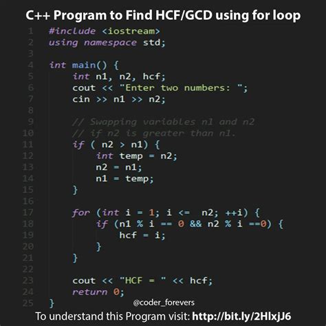 c program find hcf gcd basic computer programming programming