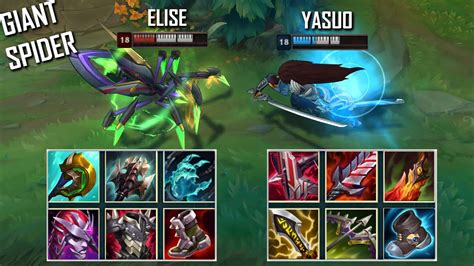 Tank Elise Vs Yasuo Full Build Fights And Best Pentakills Youtube