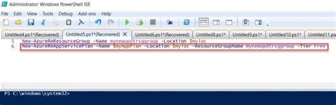 how to create an azure web app using powershell azure