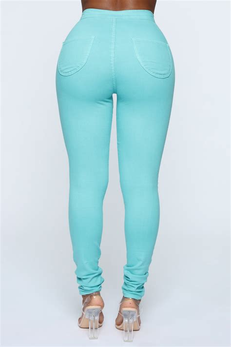 Super High Waist Denim Skinnies Light Blue Fashion Nova