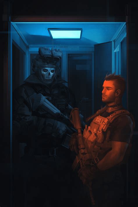 Simon Ghost Riley And John Soap Mactavish By Jeleynai R Blueorange