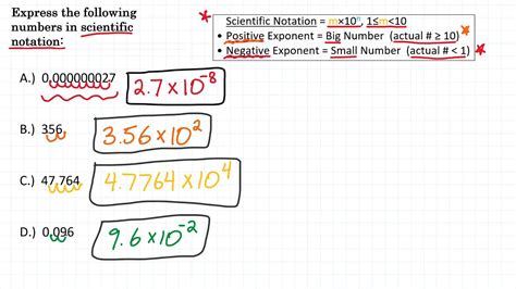 write the following numbers in scientific notation youtube
