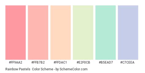 rainbow pastels color scheme orange