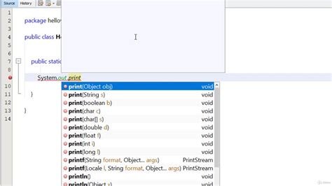6 first program in java printing hello world youtube