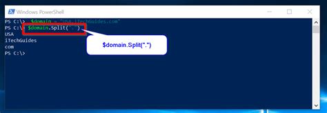 powershell substring example 1 split method