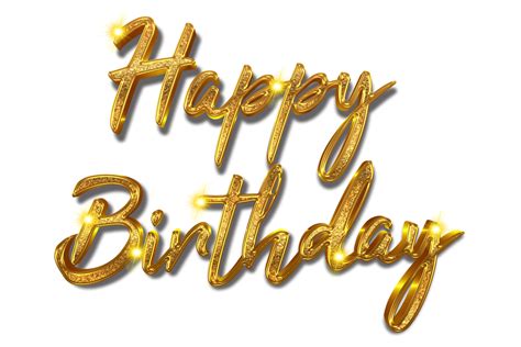 Happy Birthday 3d Gold 24483897 Png