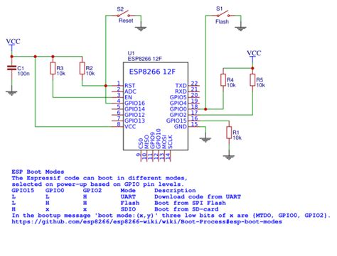 esp8266 12f minimal wiring easyeda