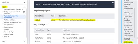 how to get firebase oobcode in rest api stack overflow