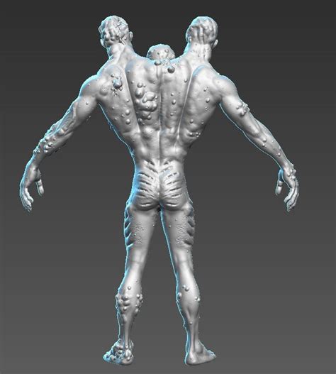 artstation zombie mutant 2 game assets
