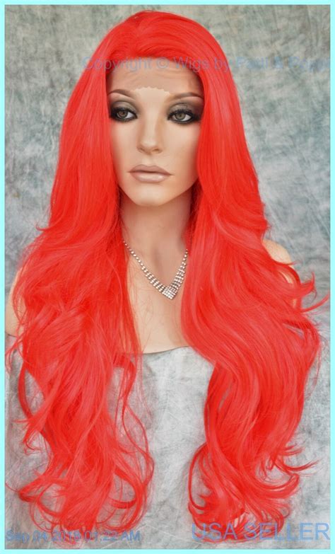 Long Red Lace Front Wig Flowing Soft Waves Fast Ship Us Sell 1299 Ebay