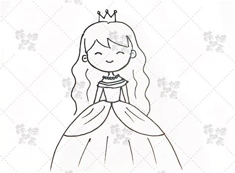 看步骤学画可爱的小公主简笔画，给她涂上漂亮的颜色吧！ 萌妹爱画画官网
