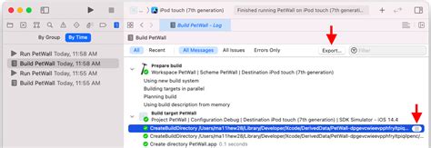 logging xcode how to see build command and log stack overflow