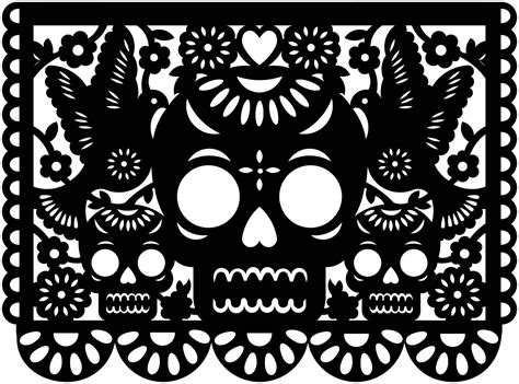 Printable Papel Picado Dia De Los Muertos