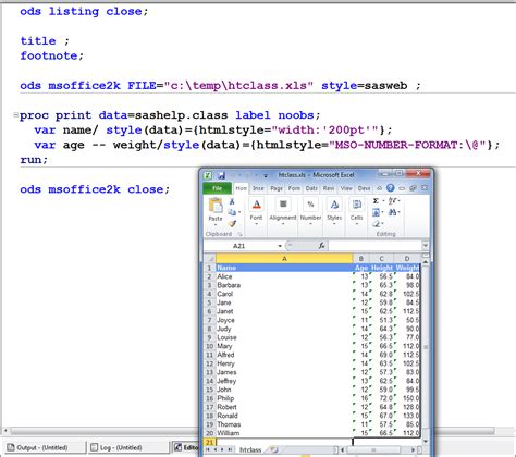 solved ods html to generate excel sas support communities