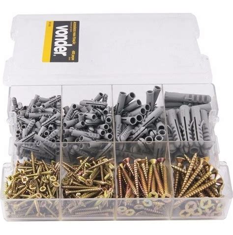 Kit Parafuso Com Bucha Concreto Compensado Madeira 450 Pçs R 79 98