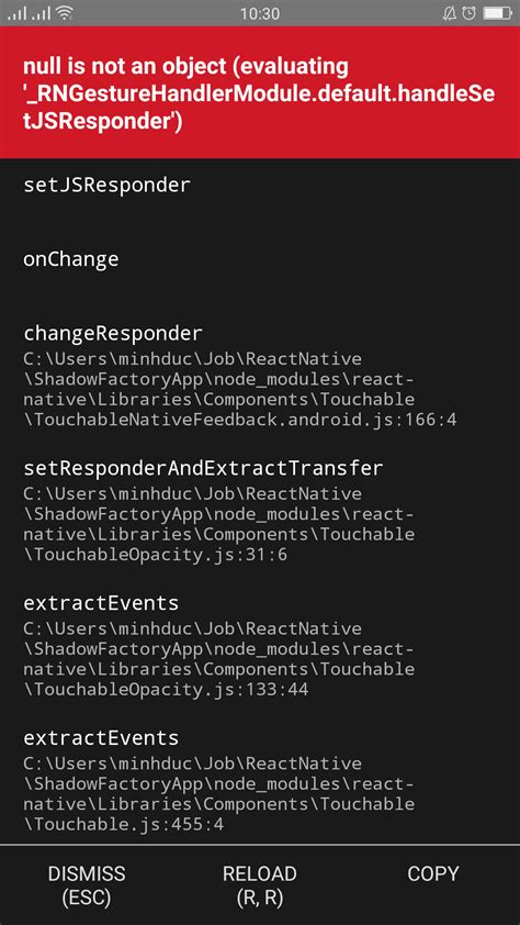 null is not an object react native rngesturehandlermodule design corral