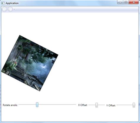 offset setting with rotation of images in wpf