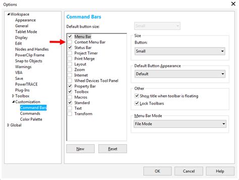 4 workspace customization adding a command to a context menu