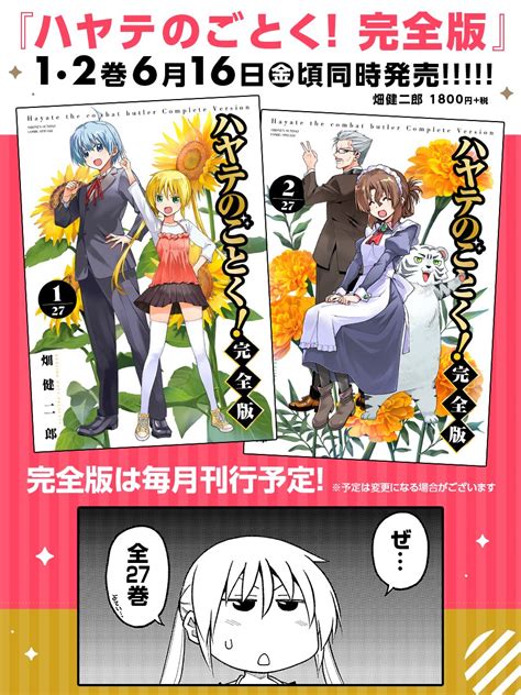 【情報】《旋風管家》完全版漫畫第一集、第二集封面公開，預計 6 16 同時發售！ 日版 畑健二郎 作品集（總之就是很可愛） 哈啦板 巴哈姆特