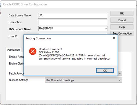 how to test oracle odbc driver configuration connection stack overflow