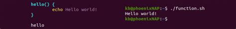 bash function and how to use it {variables arguments return}