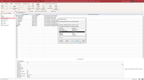 create input masks in access instructions teachucomp inc