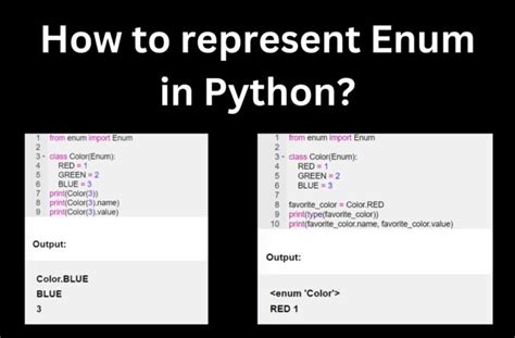 How To Represent Enum In Python Copyassignment
