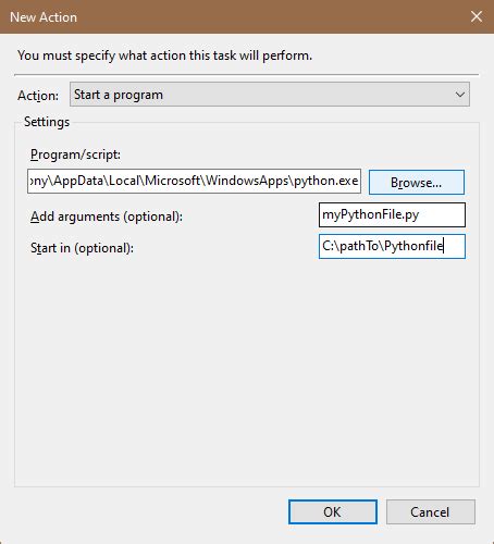 how to run a python script with windows task scheduler [python script