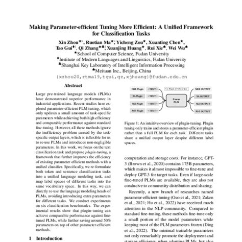 making parameter efficient tuning more efficient a unified framework