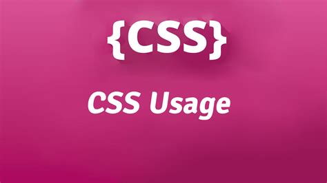 css usage