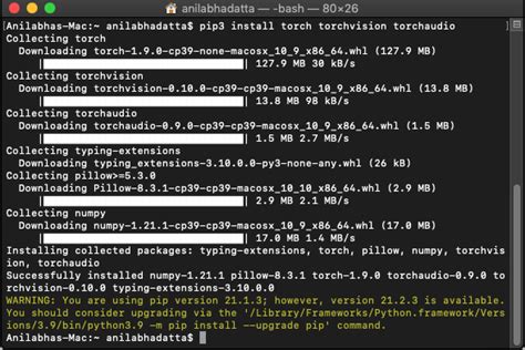 comment installer pytorch sur macos stacklima