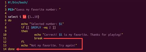 bash break how to exit from a loop