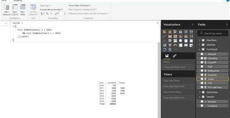 excel powerpivot average only show a range of rows