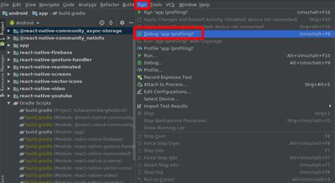 debugging can i debug react native app debug version without having