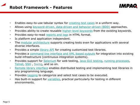 ppt robot framework basic level powerpoint presentation free