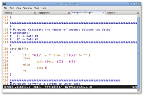 how to show or hide line numbers in vi vim text editor