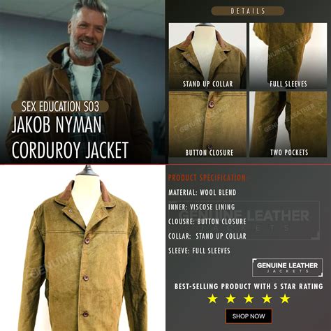 Sex Education S03 Jakob Ny­man Cor­duroy Jacket Glj