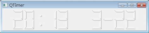 qtimer 與 qlcdnumber