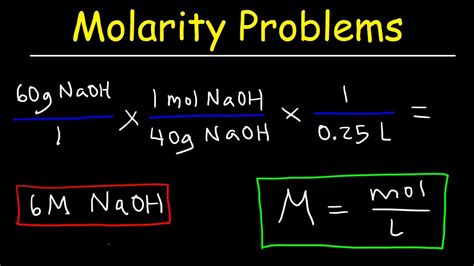 How To Calculate Molarity In Chemistry