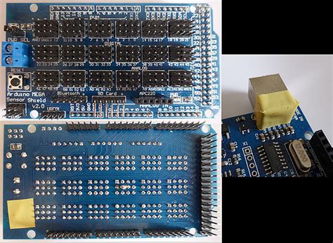 arduino mega sensor shield v2 0 missing connection and shorting