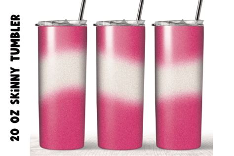 Glitter Pink 20oz Skinny Tumbler Wrap Graphic By Jaiprakan A · Creative